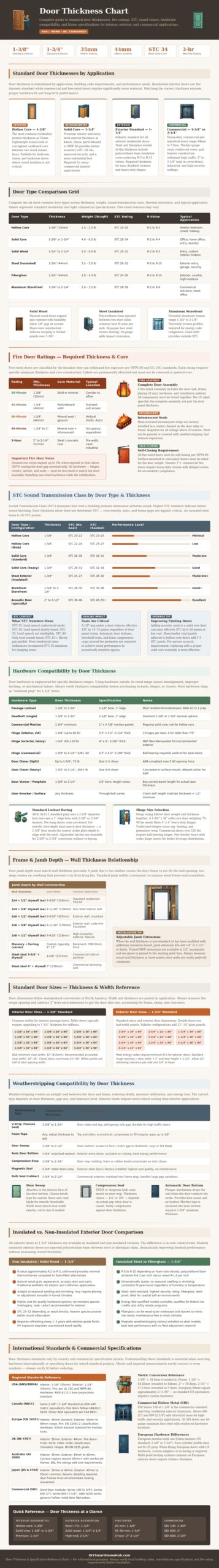 Door Thickness Chart - DIY Smart Home Hub
